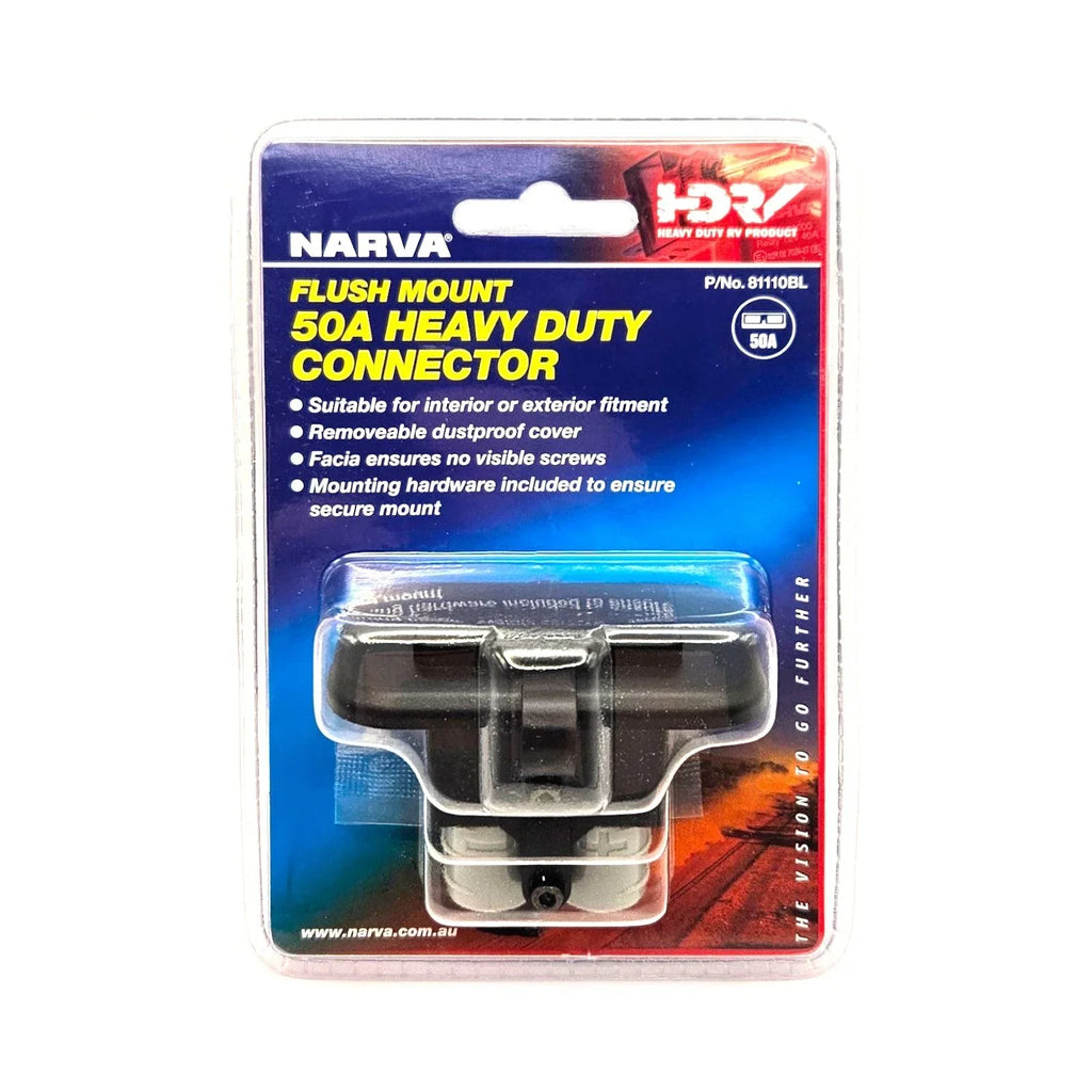 Narva 50A Anderson Plug Flush Mount with Cover