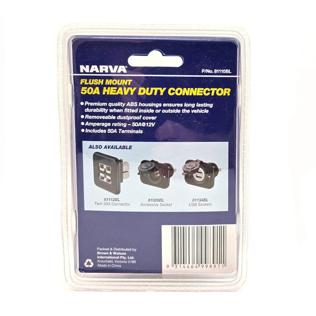 Narva 50A Anderson Plug Flush Mount with Cover