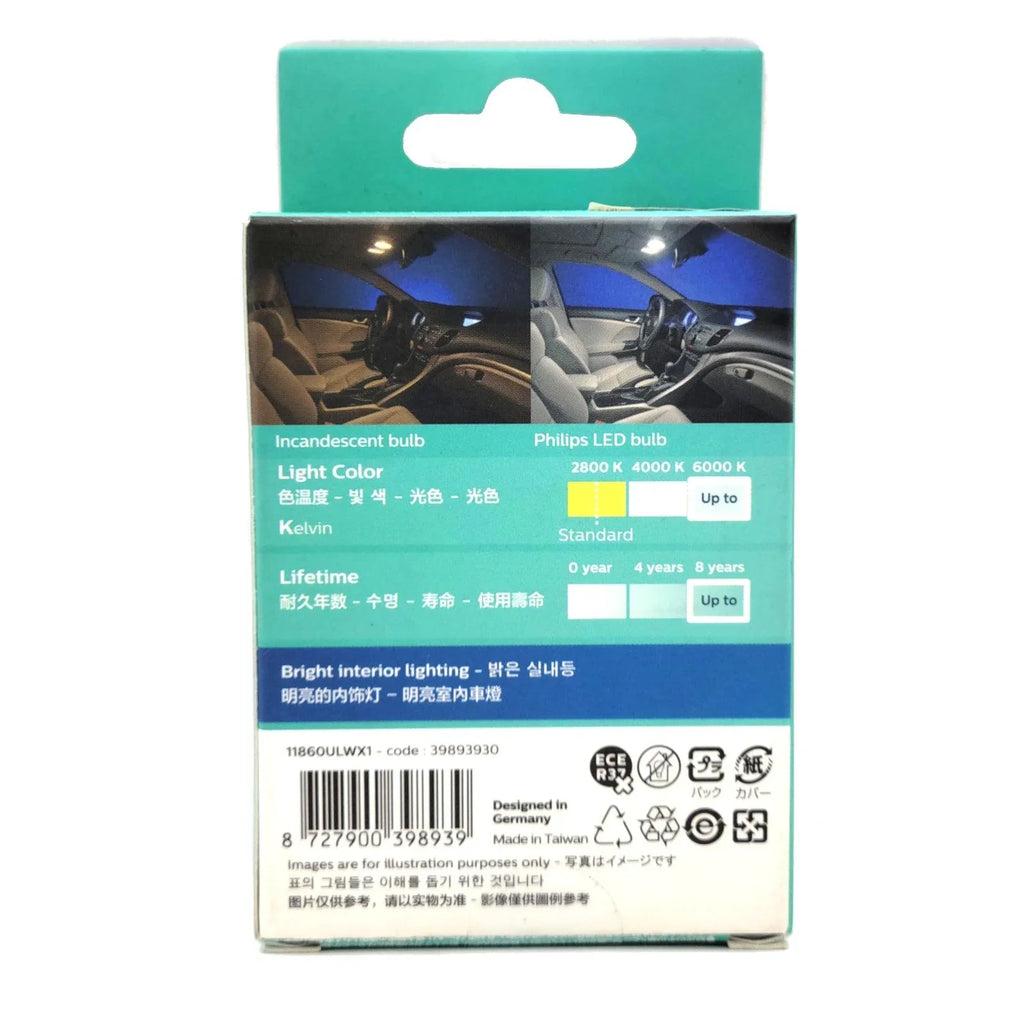 Philips Ultinon LED Festoon Globe 30mm 12V