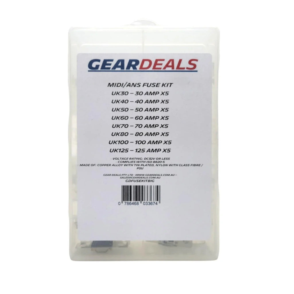 Midi Fuse Kit 30A to 125A Midi Fuses Assorted Kit