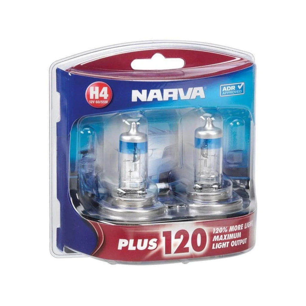 Narva H4 Halogen Globe Plus 120% Performance H4 12V 60/55W