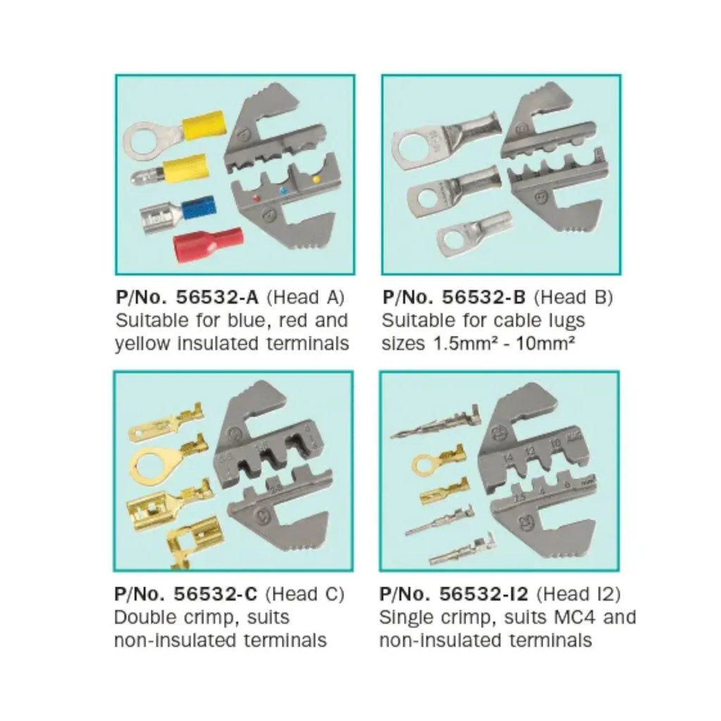 Narva Lug & Terminal Ratchet Crimping Kit