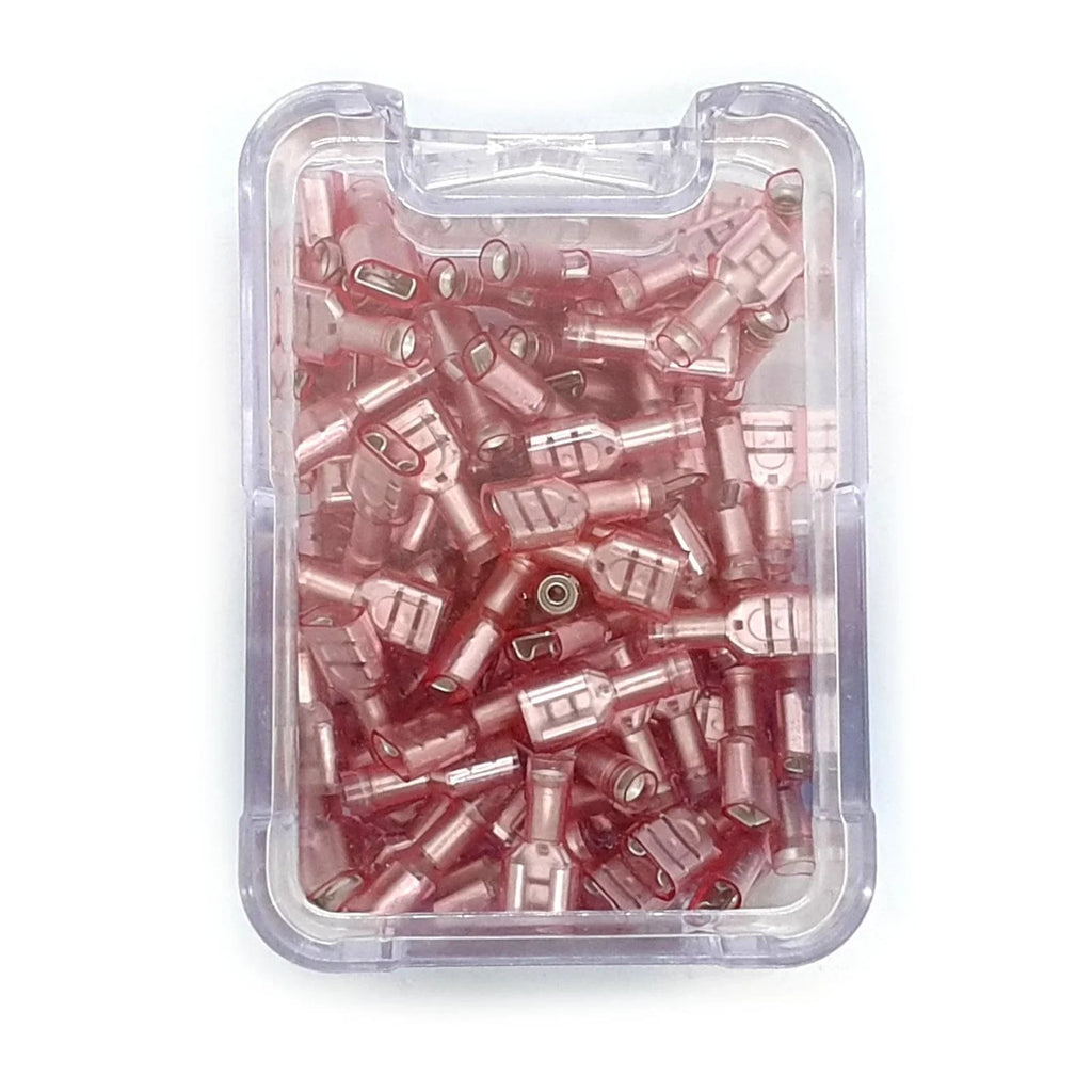 Narva Female Blade Terminal Red High Heat Double Crimp for 3mm Wire 100 ...