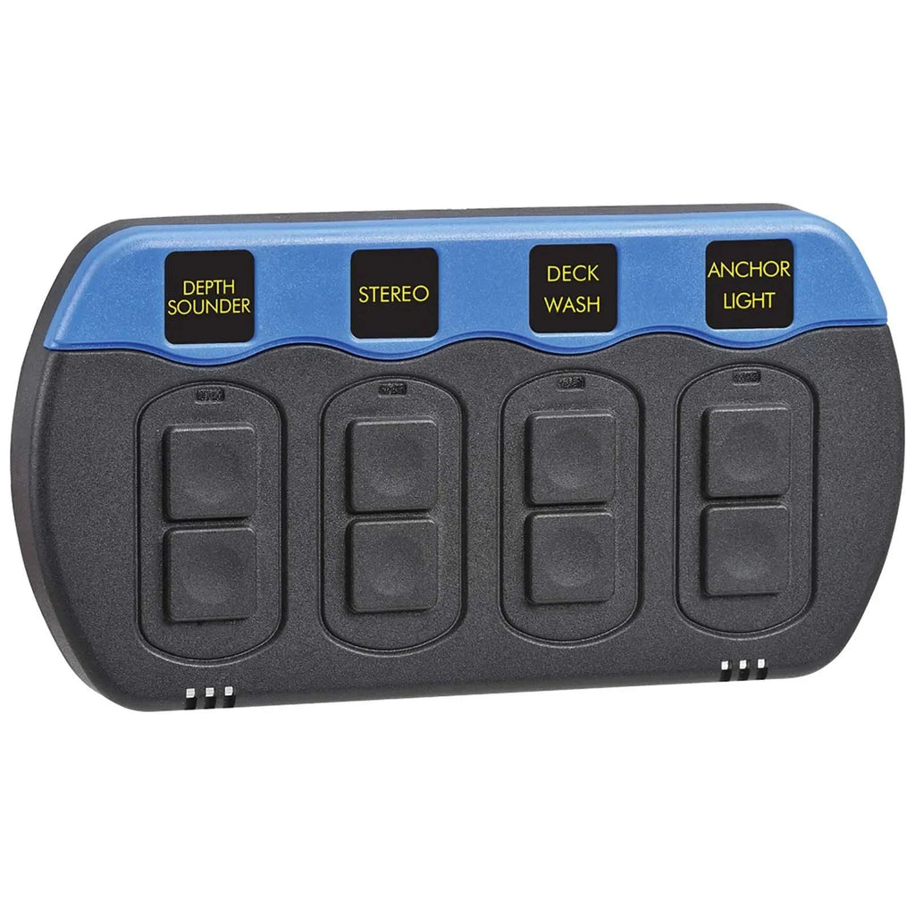 Narva Marine Waterproof Switch Panel 4 Switch with Labels 12/24V