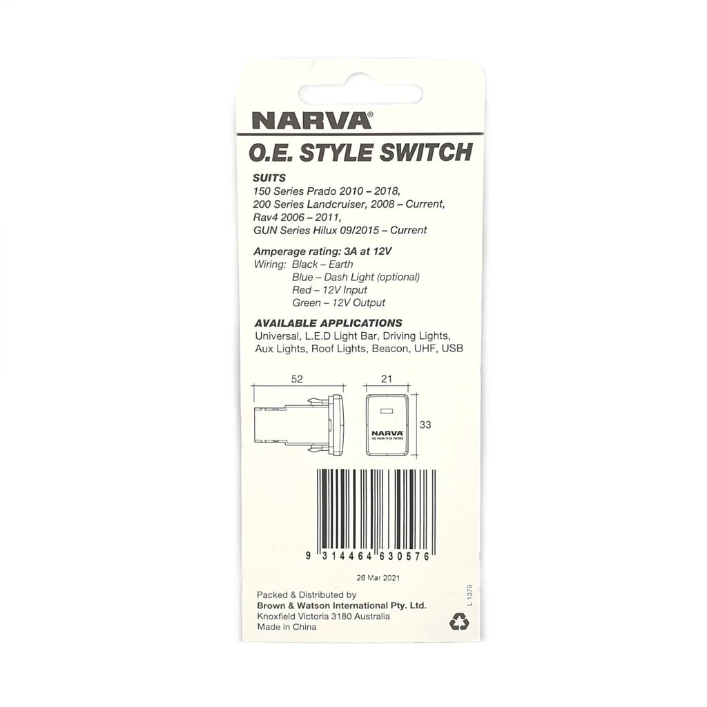 Narva Twin USB fits Toyota Prado 150 Series Landcruiser 2010 to 2018
