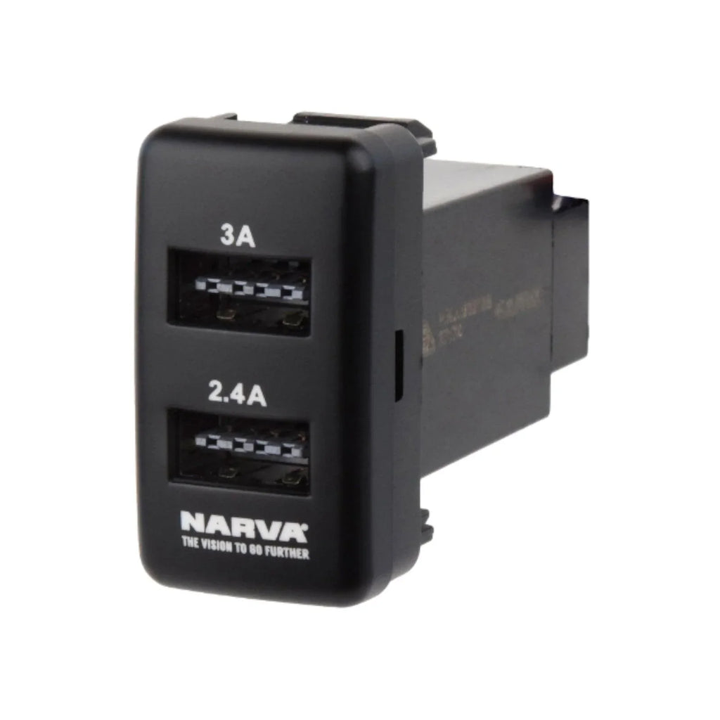 Narva Twin USB Socket fits Toyota Hilux 2005 to 2013