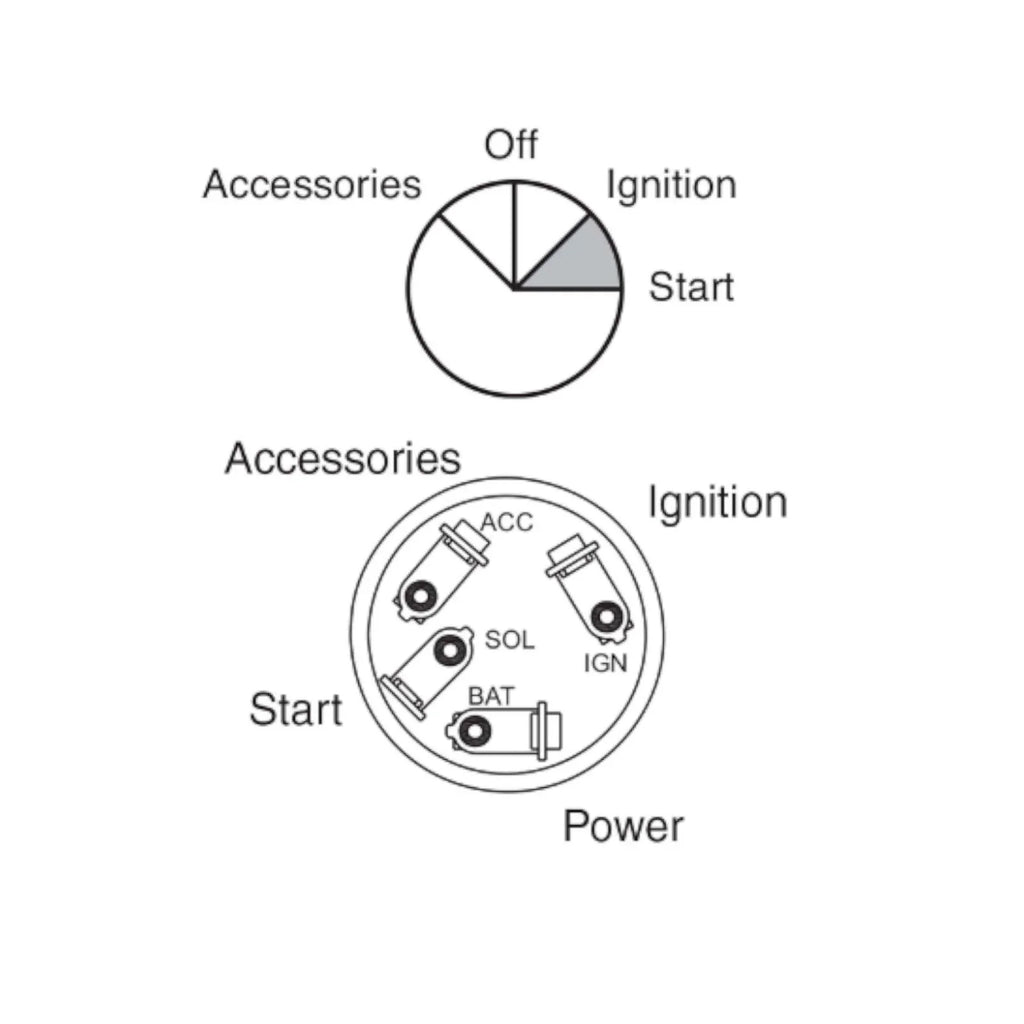 Narva 4 Position Ignition Switch Marine Grade