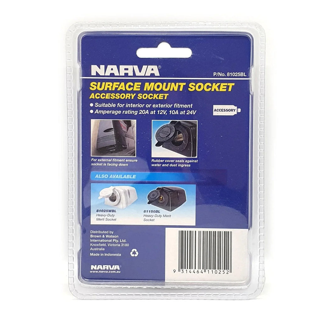 Narva Accessory Socket Surface Mount Heavy-Duty