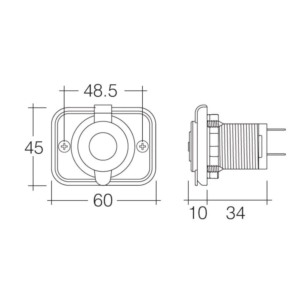 Narva Merit Socket Flush Mount Heavy-Duty
