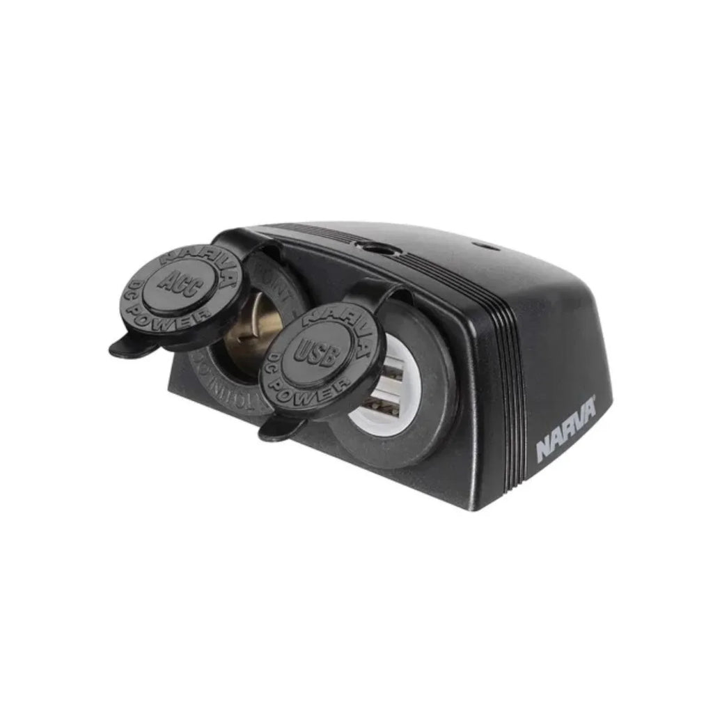 Narva Accessory & Twin USB Sockets Surface Mount