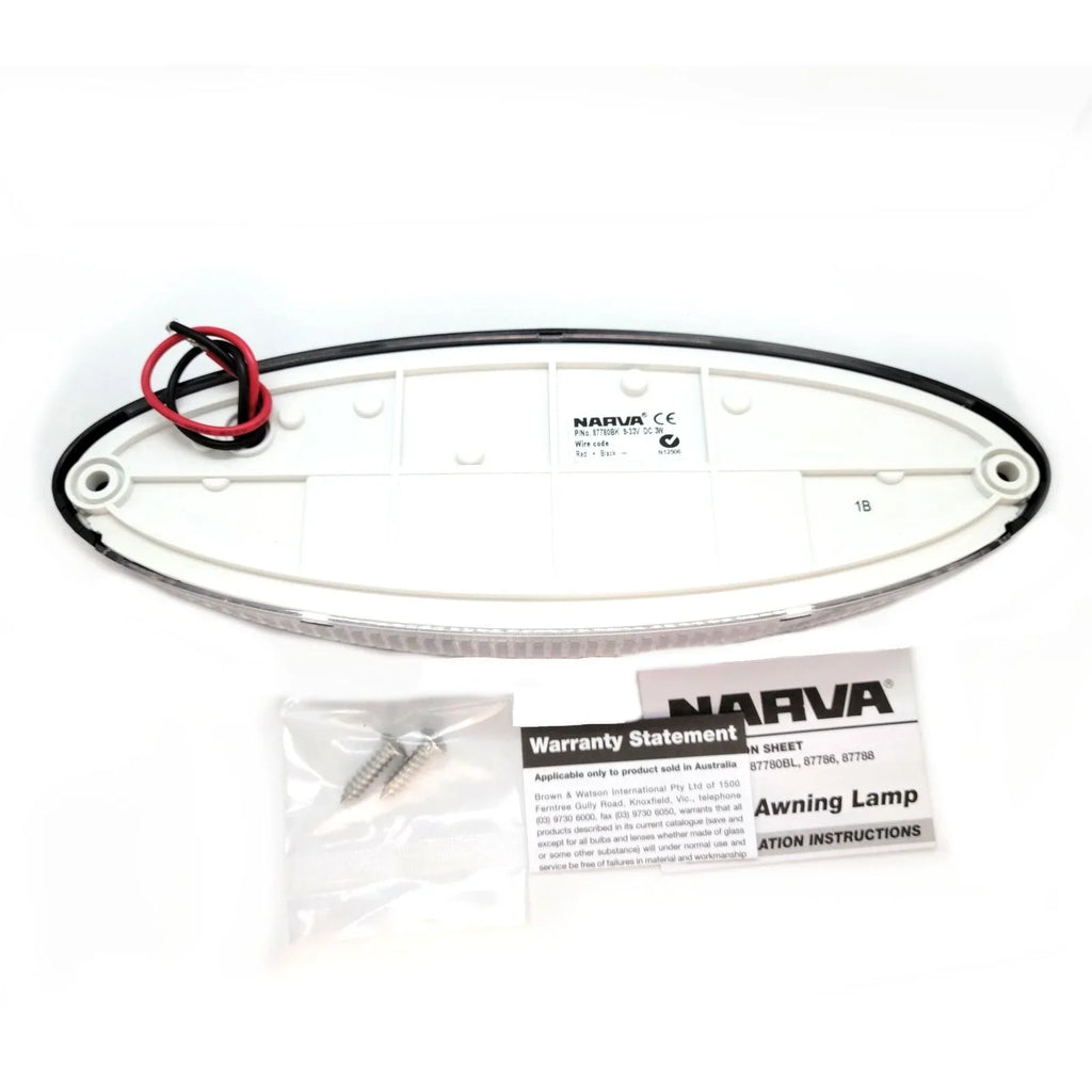 Narva LED Awning Light Black 12/24 Volt for Caravan RV Motorhome Awning
